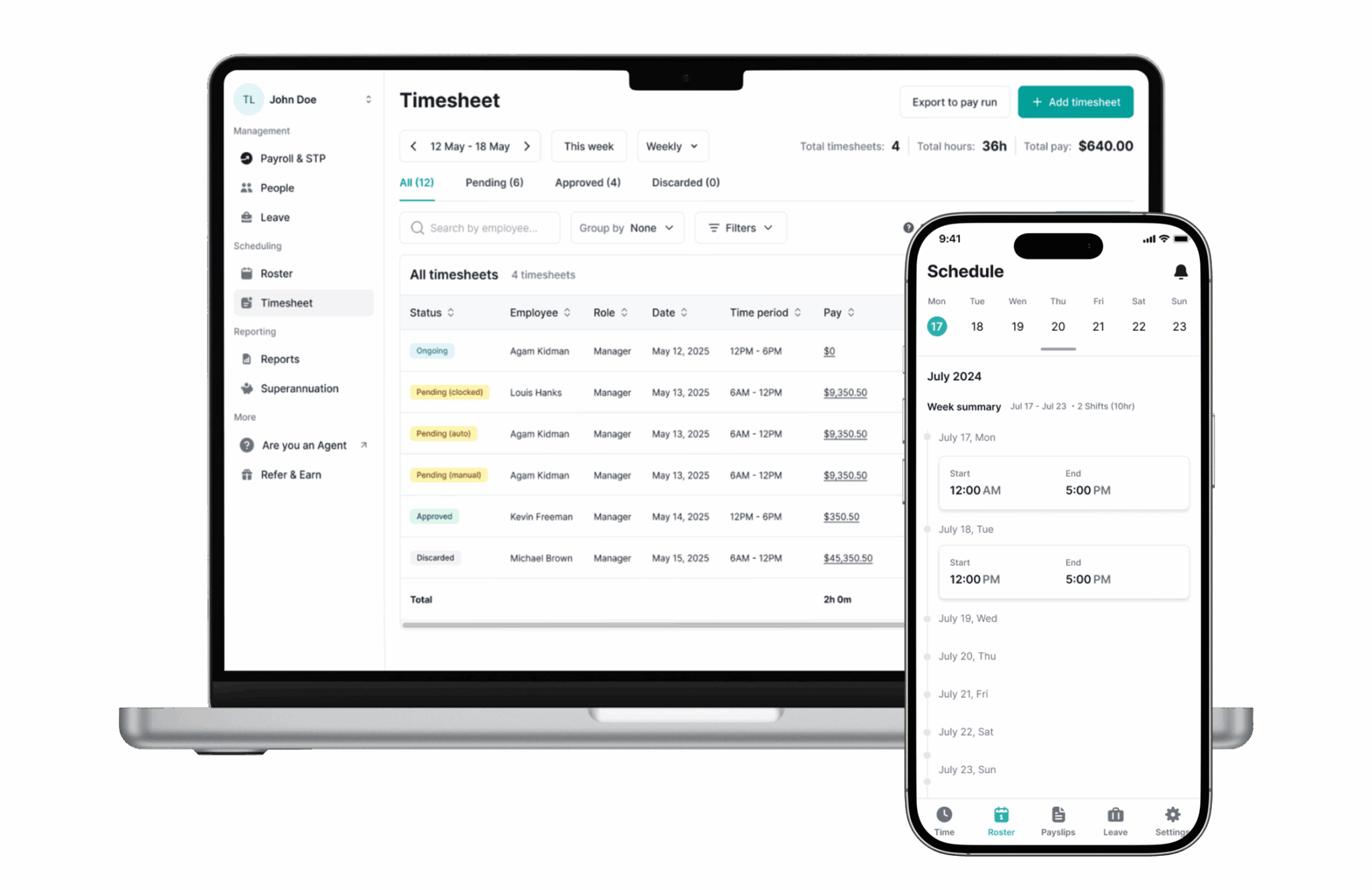 Timesheet Software - Mobile & Desktop | Payroller