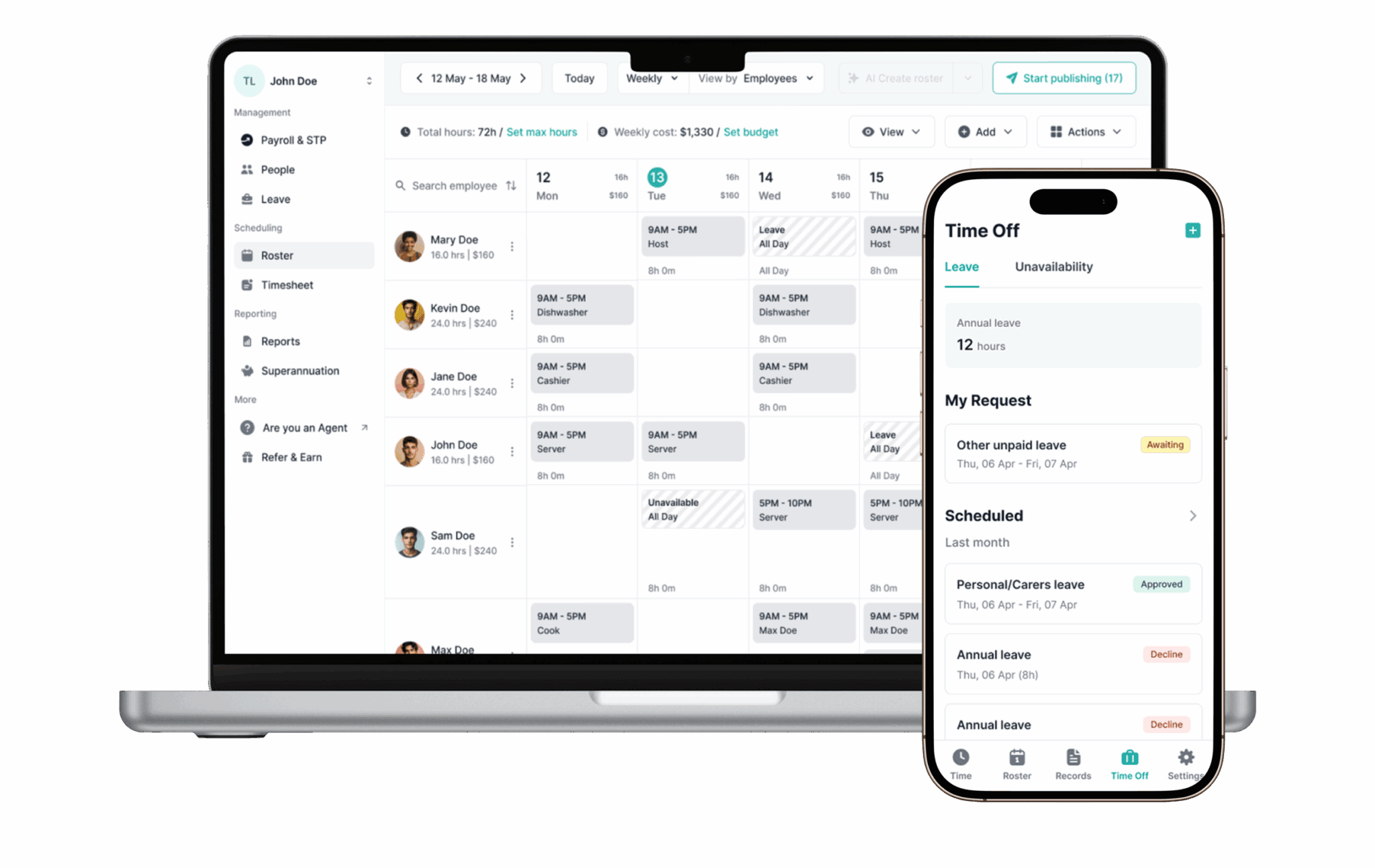 Timesheet Software - Mobile & Desktop | Payroller
