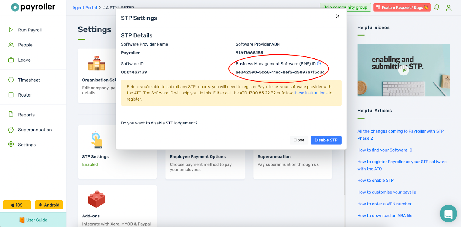 How To Find Business Management Software (BMS) ID | Payroller