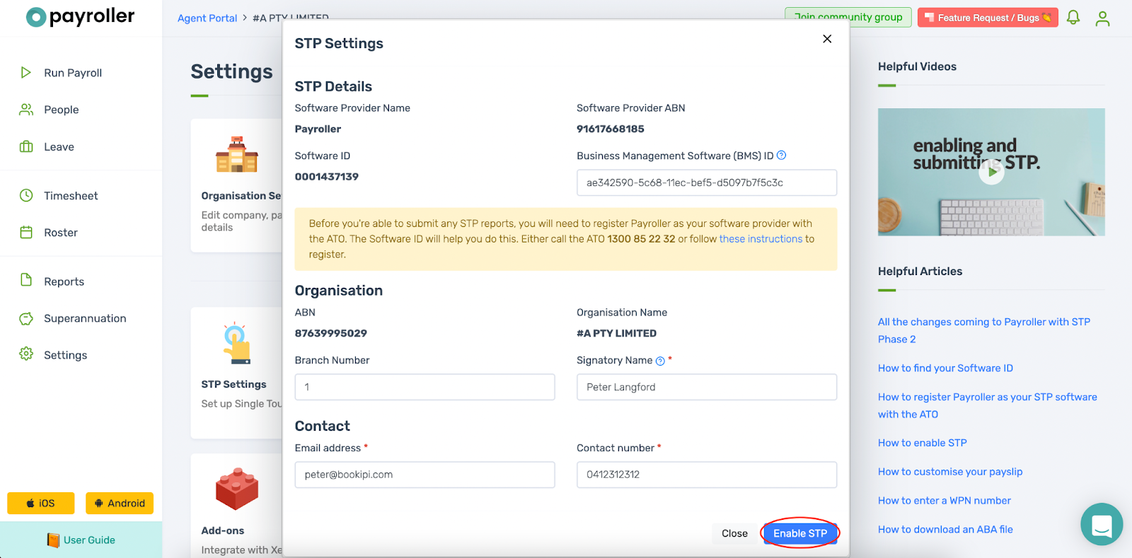 How To Enable & Submit Single Touch Payroll (STP) | Payroller