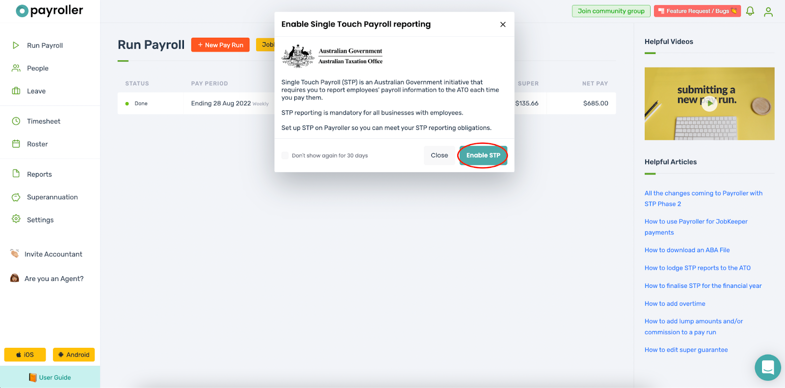 How To Enable & Submit Single Touch Payroll (STP) | Payroller