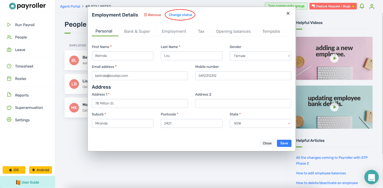 Changing The Status Of Your Employees | Payroller Australia